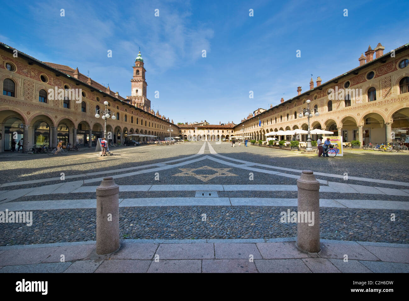Piazza Ducale, Vigevano, Italy Stock Photo - Alamy