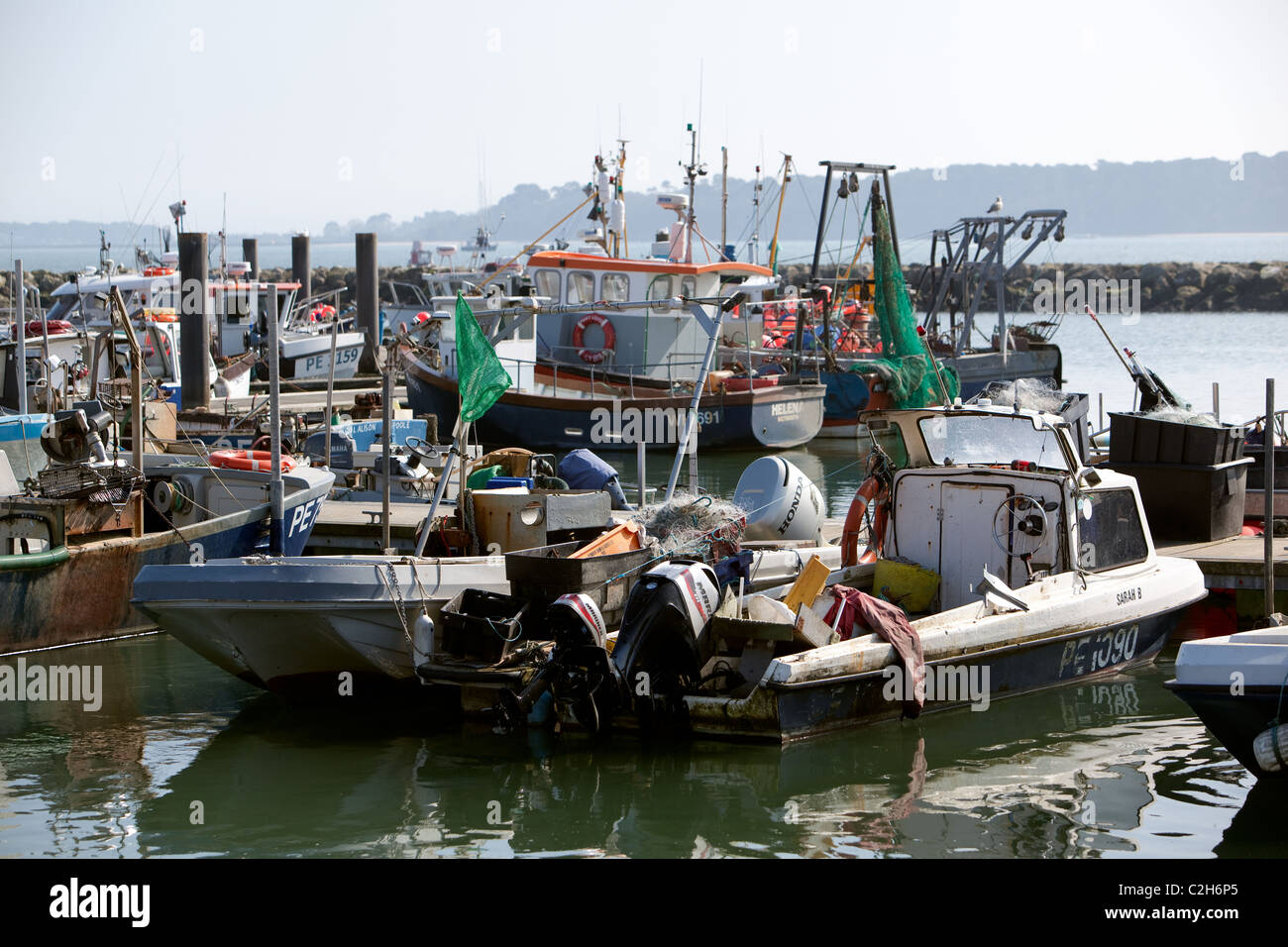 Fishing boats Poole Harbour Stock Photo - Alamy