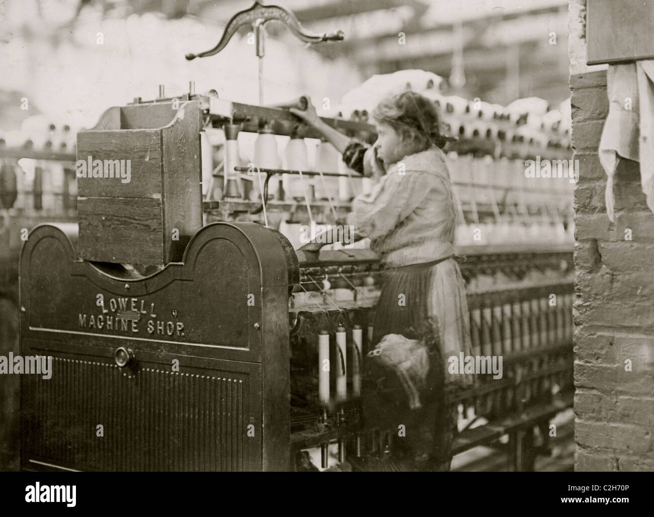 A young Polish spinner in the Quidwick Co. Mill. Anthony, R. I Stock ...