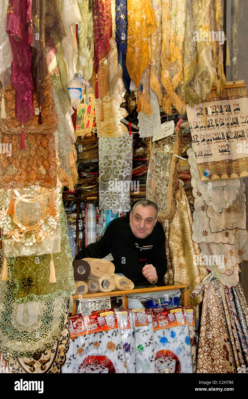 Homs Syria clothes dress drapery Souk market shop Stock Photo - Alamy