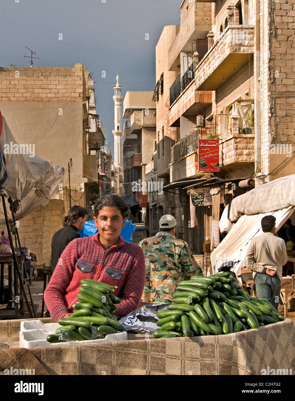Hama Syria Bazaar Souq market shop old city town Stock Photo - Alamy