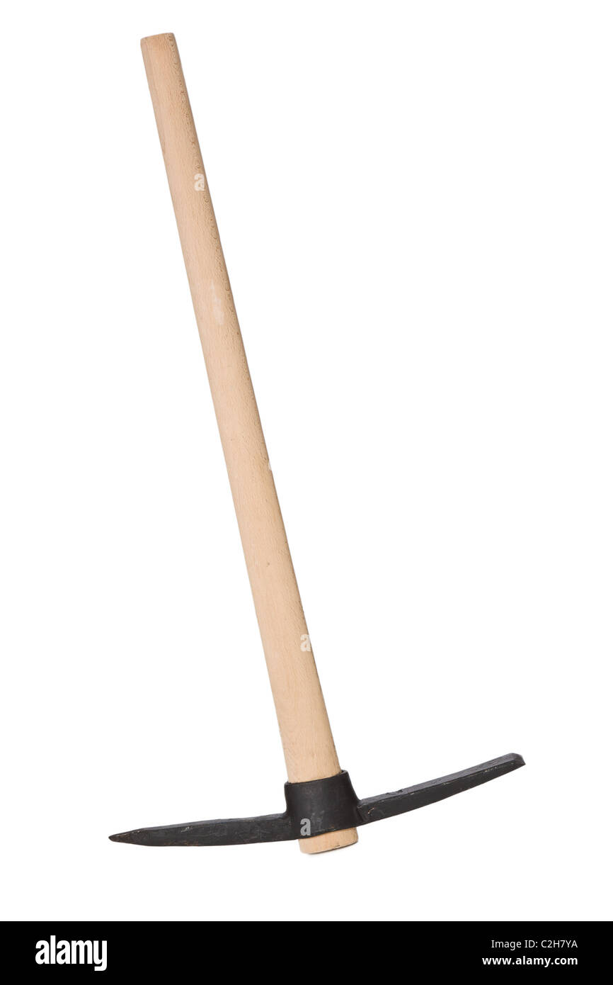 the pickaxe on white background Stock Photo - Alamy