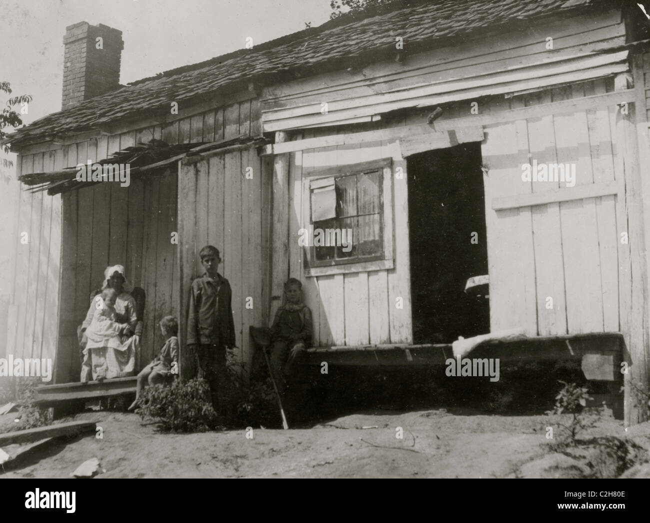 Home of a rural working Family Stock Photo - Alamy