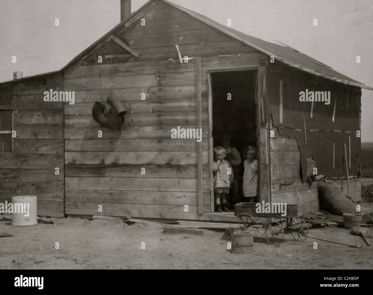The summer quarters of a beet worker's family on a Colorado farm near ...