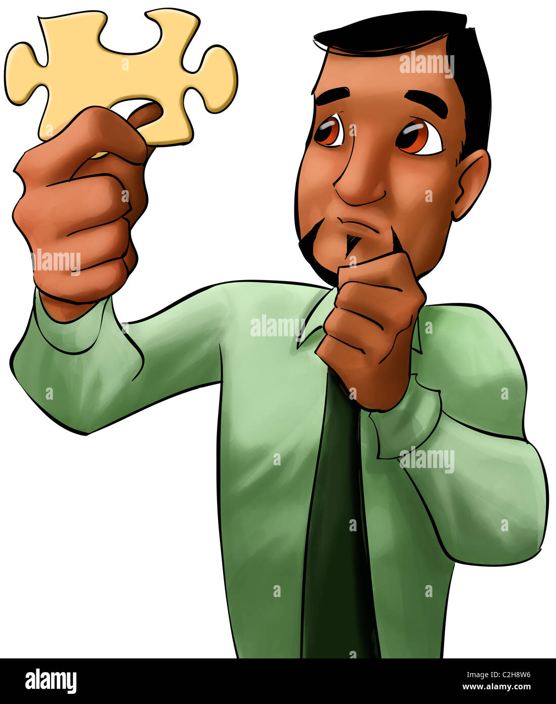 Concerned cartoon face hi-res stock photography and images - Alamy