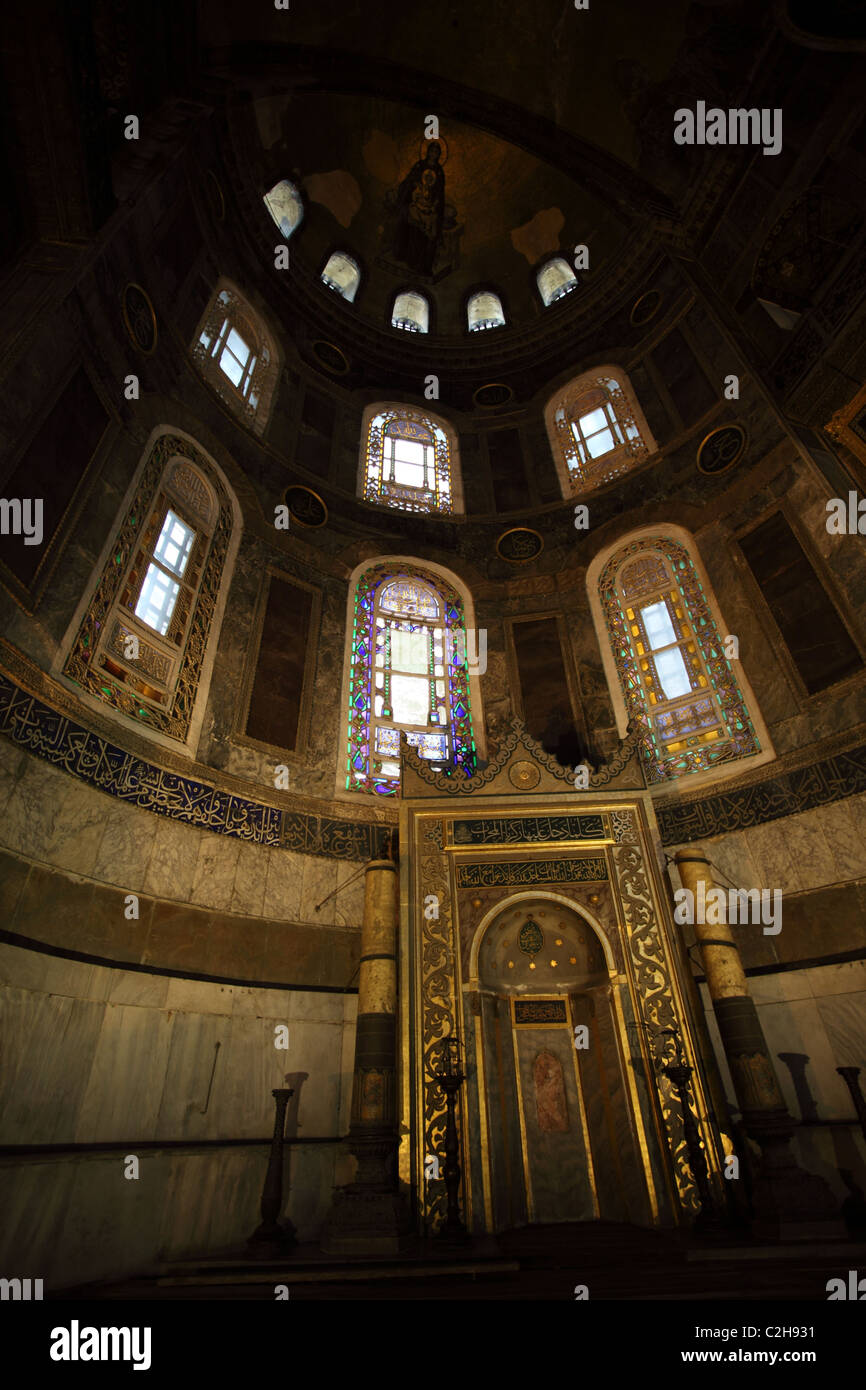 Altar in the Blue Mosque Sultanahmet Camii Istanbul Turkey Stock Photo ...