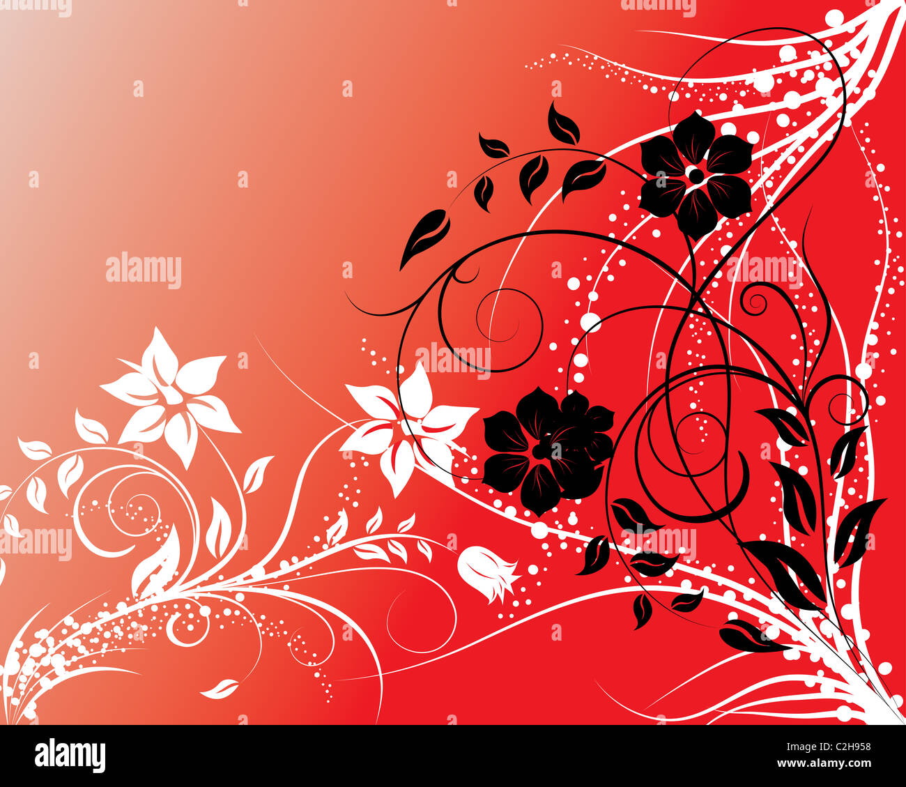 Floral background for design use. Vector illustration Stock Photo - Alamy