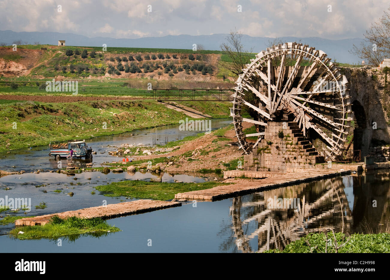 Hama Water Mill Noria 20 meter high Syria Orontes River build in ...