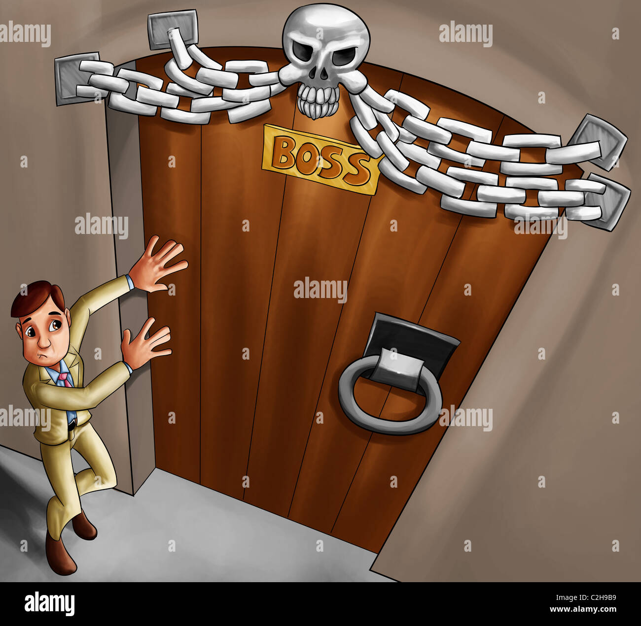 Scary boss illustration hi-res stock photography and images - Alamy