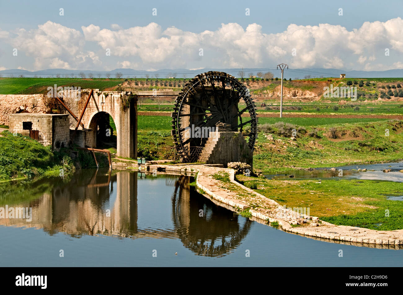 Hama Water Mill Noria 20 meter high Syria Orontes River build in ...
