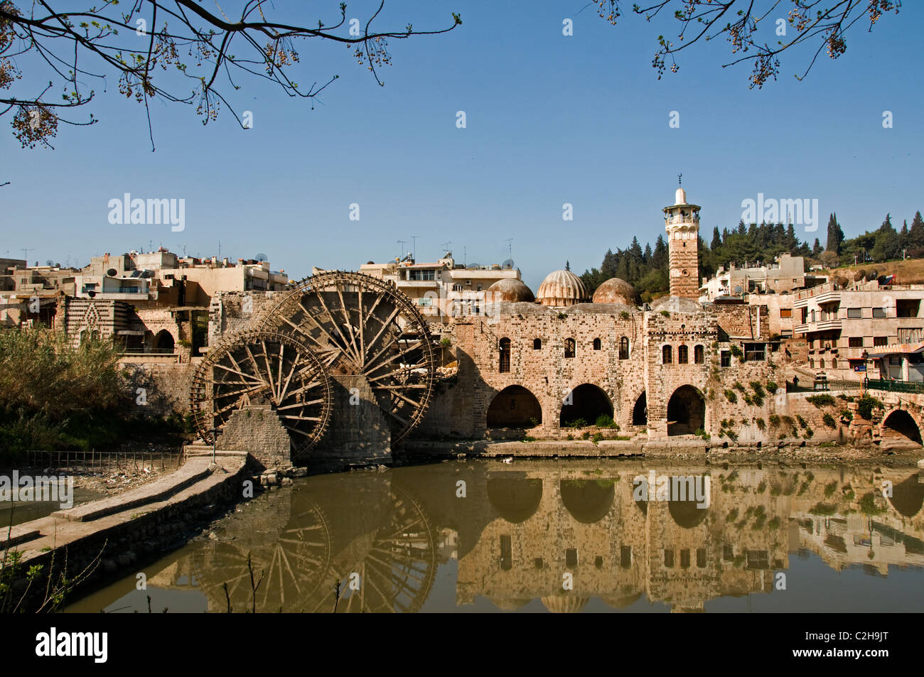 Hama Water Mill Noria 20 meter high Syria Orontes River build in ...