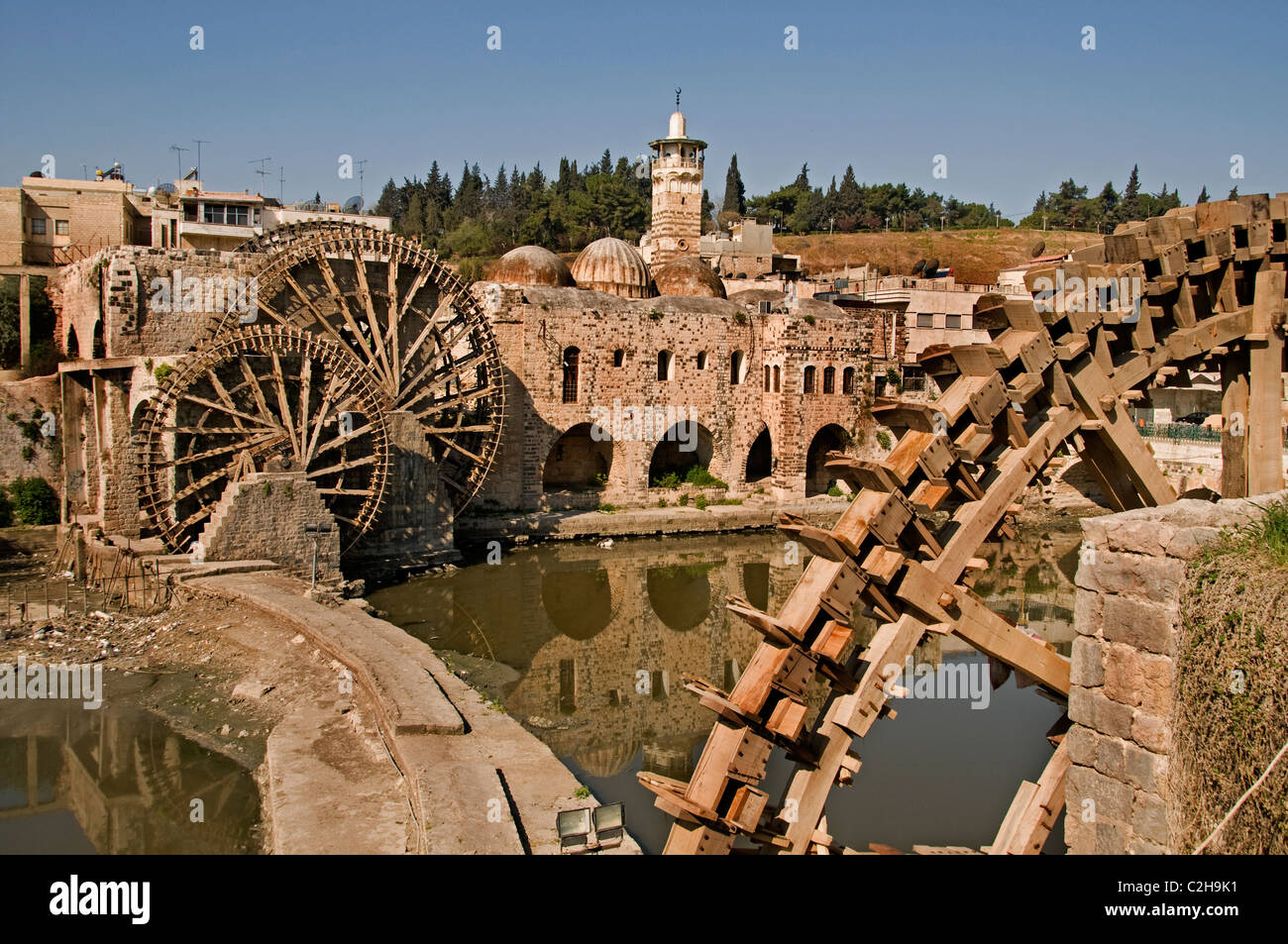 Hama Water Mill Noria 20 meter high Syria Orontes River build in ...