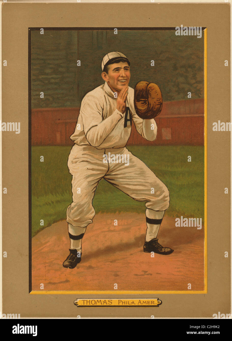 Ira Thomas, Philadelphia Athletics, baseball card portrait Stock Photo ...