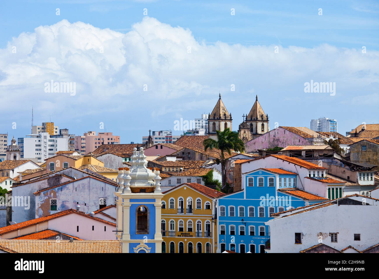 Rooftop view of old Salvador, Brazil Stock Photo - Alamy