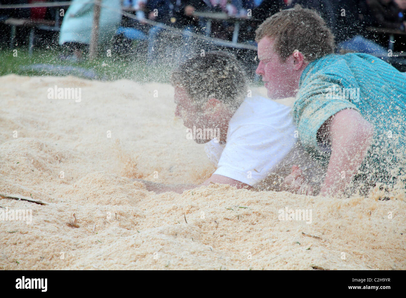 Switzerland Traditional Swiss Wrestling Fight High Resolution Stock ...