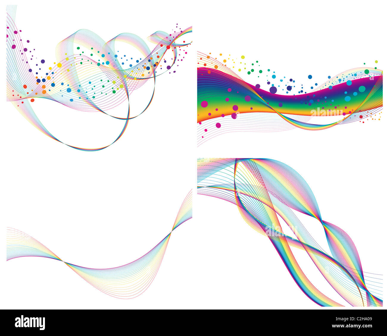 Colourful lines background set for design use. Vector illustration ...