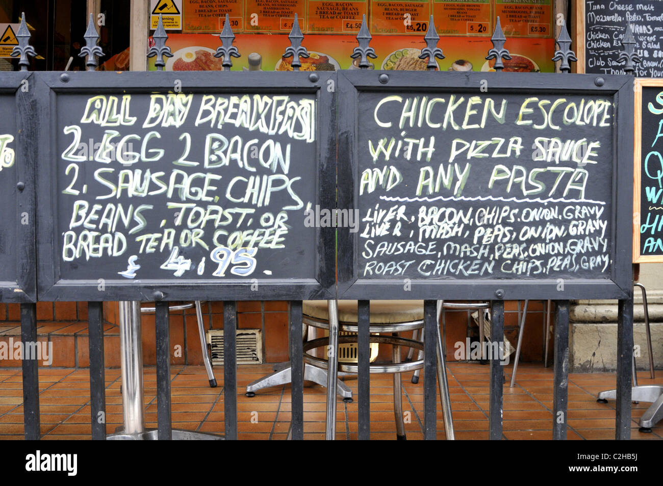 English menu board hi-res stock photography and images - Alamy
