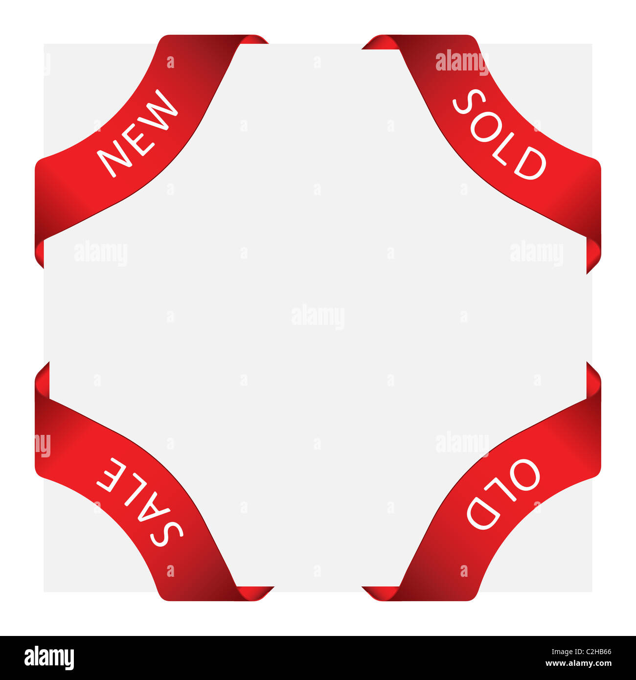 Set of vector ribbon labels for design use Stock Photo - Alamy