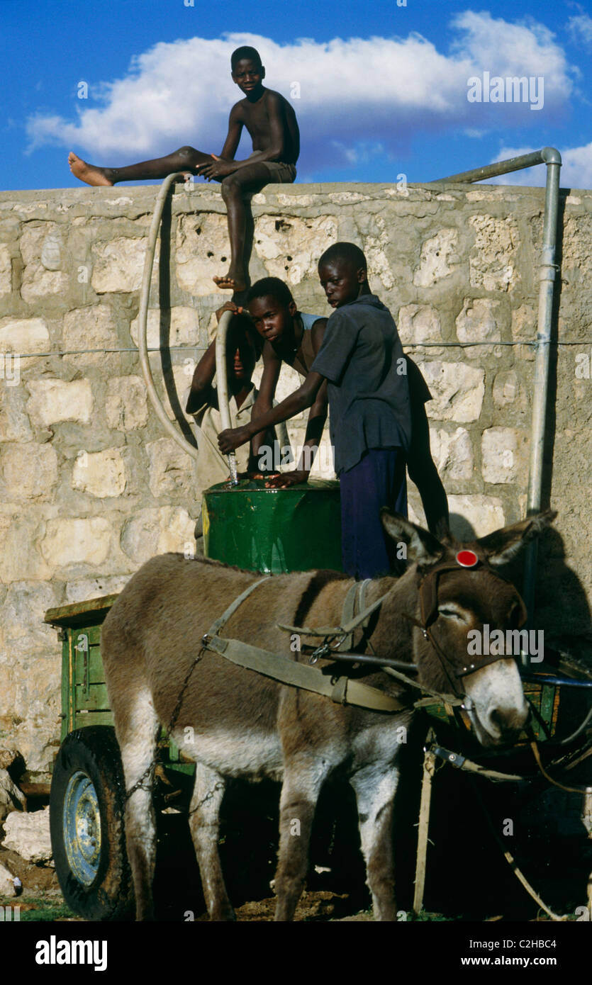 Water Well Hereroland Namibia Stock Photo - Alamy