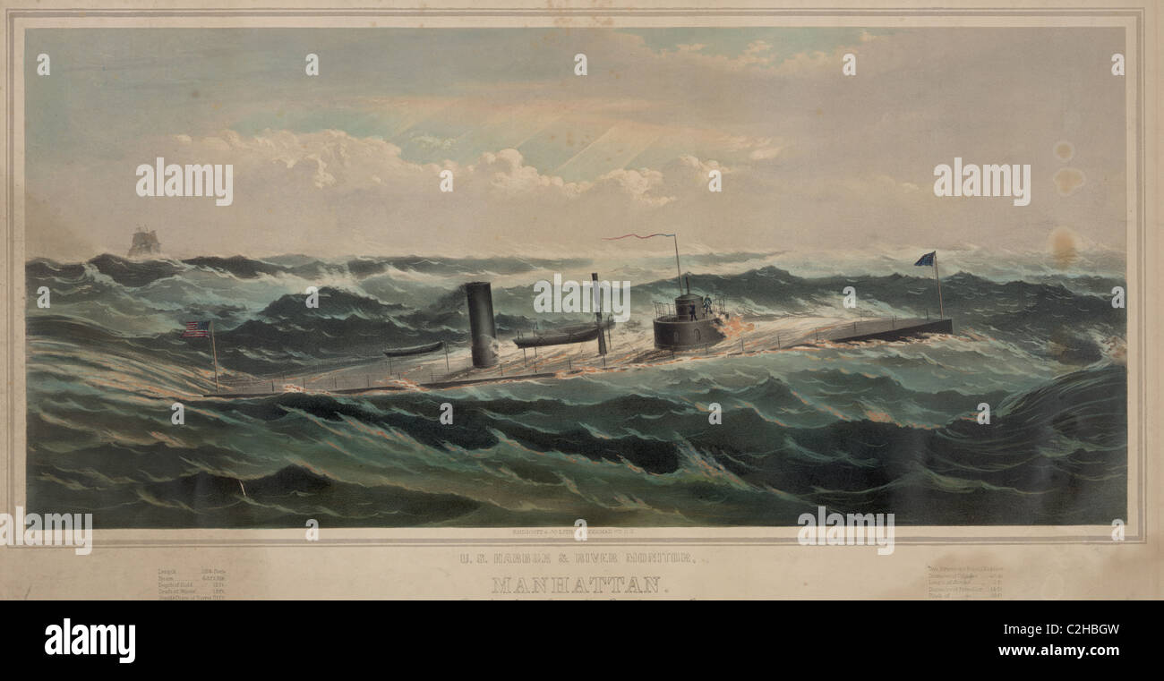 U.S. harbor & river monitor, Manhattan Stock Photo - Alamy