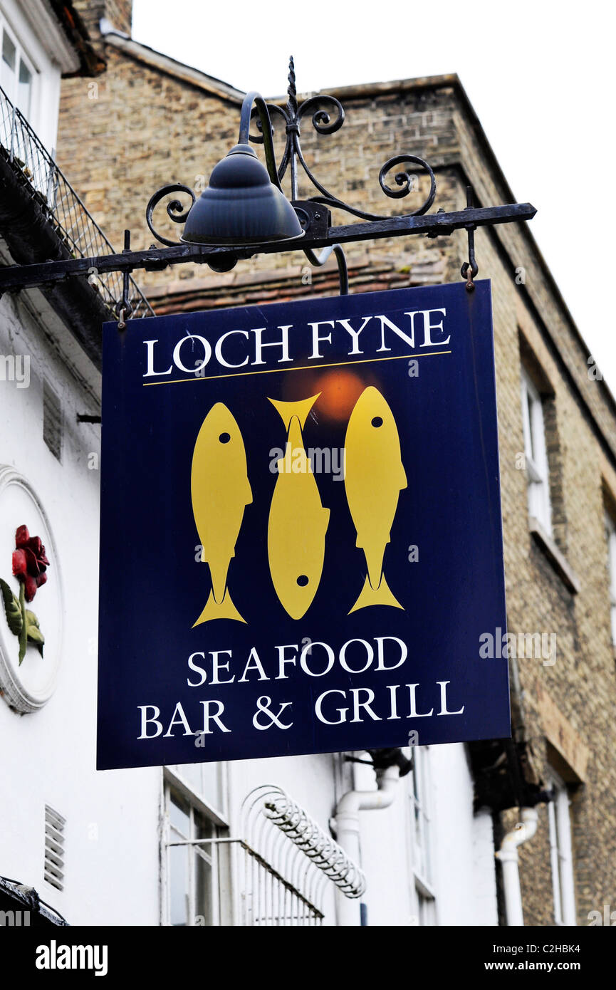 Loch Fyne Seafood Bar and Grill in Cambridge, England Stock Photo - Alamy