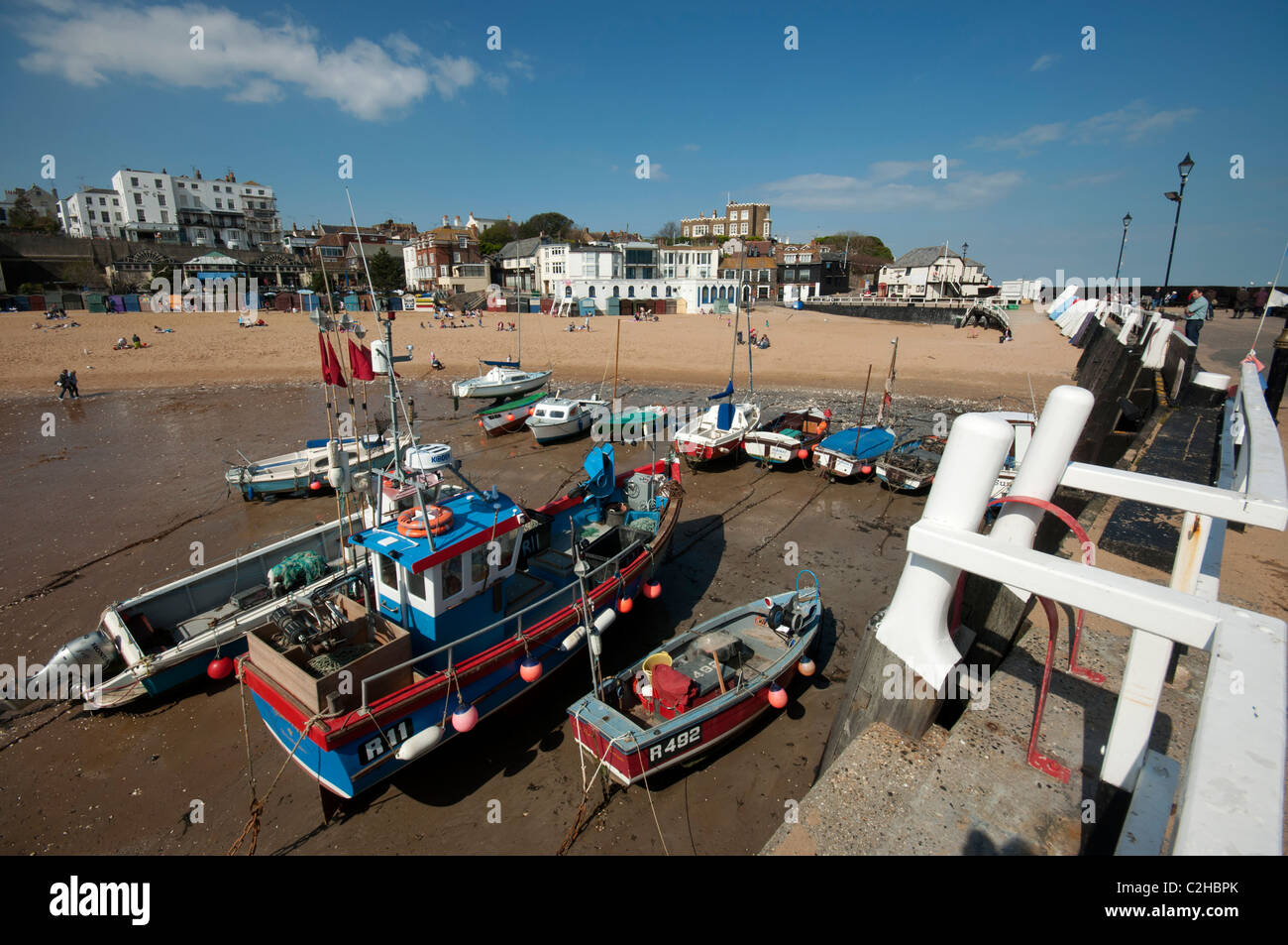 Boats in the harbour broadstairs Kent UK Stock Photo - Alamy