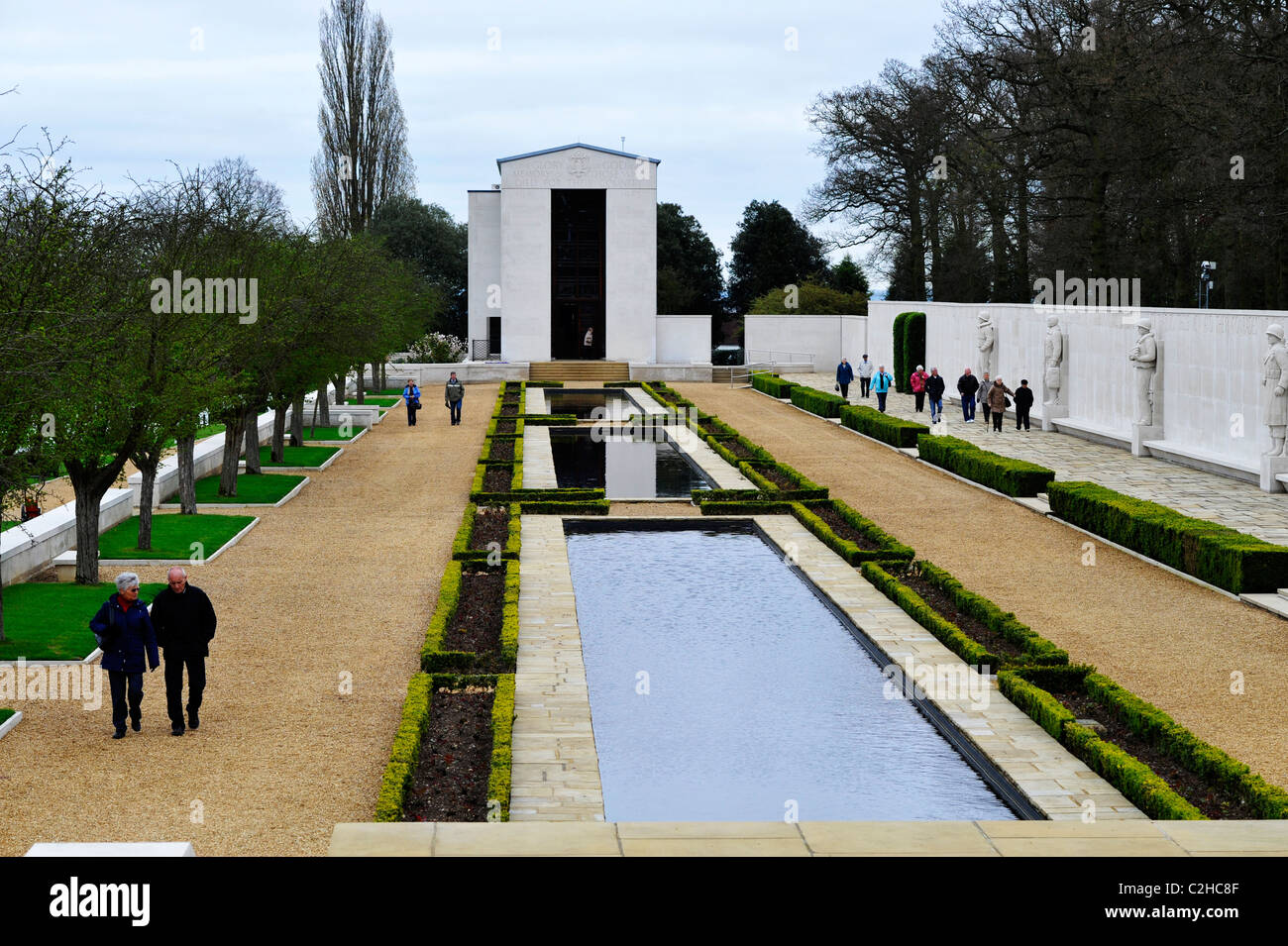 American war cemetery and memorial at Madingley near Cambridge, England ...