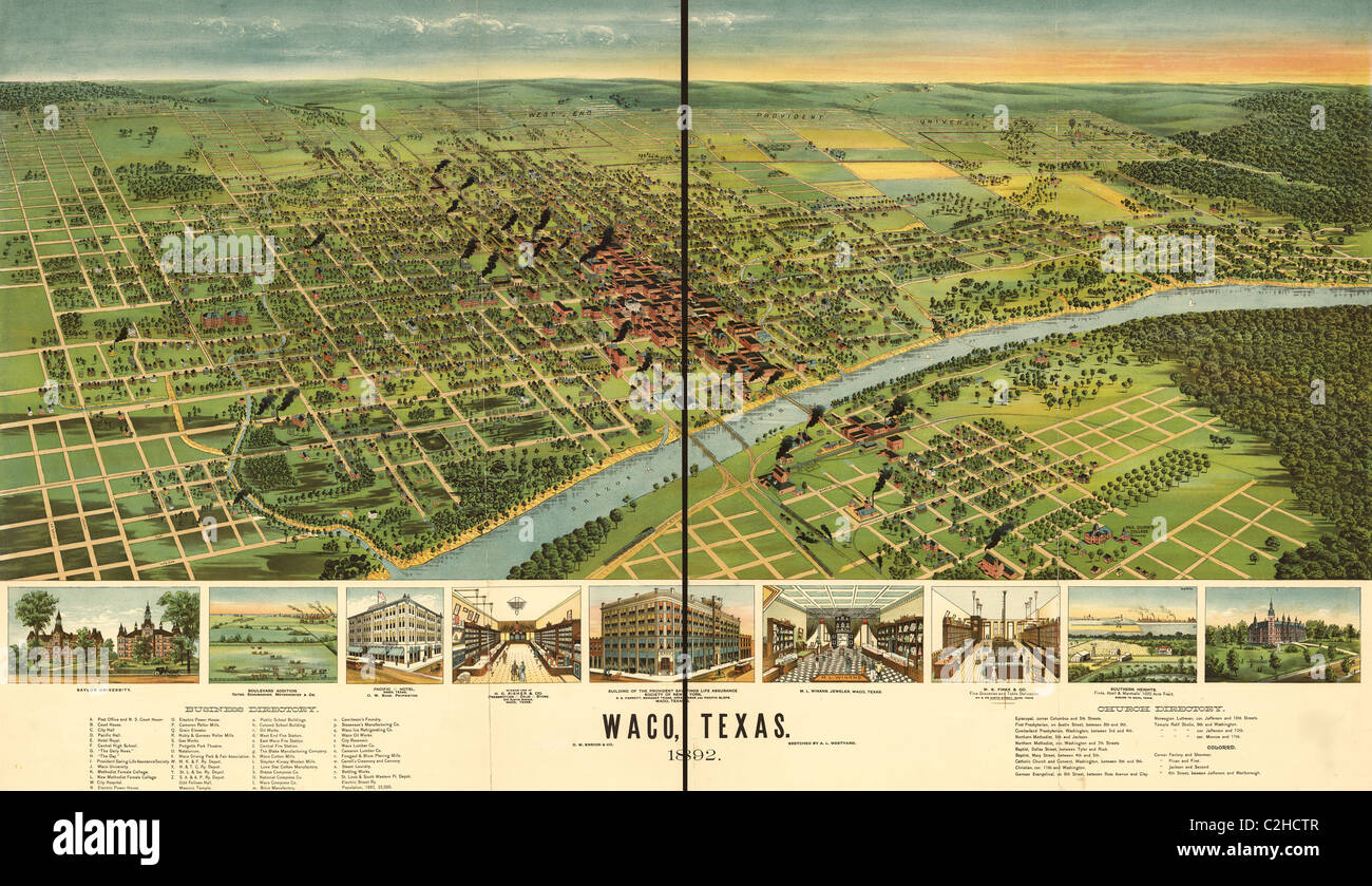Waco, Texas, 1892 Stock Photo - Alamy