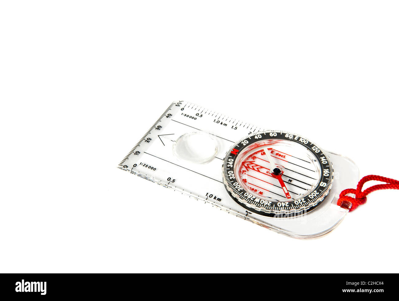 Classic orienteering compass isolated over white Stock Photo - Alamy