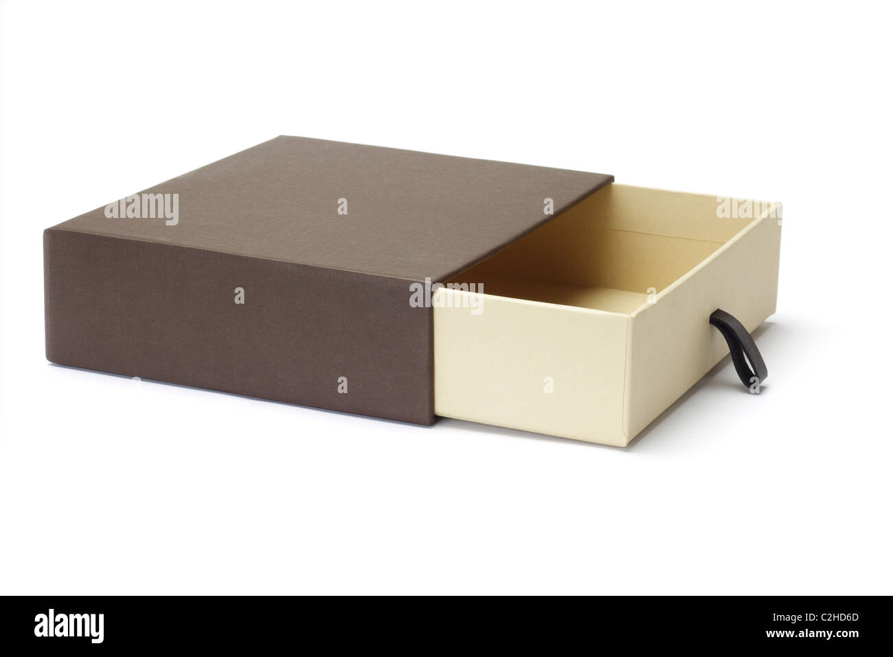 Open empty gift box isolated on white background Stock Photo - Alamy