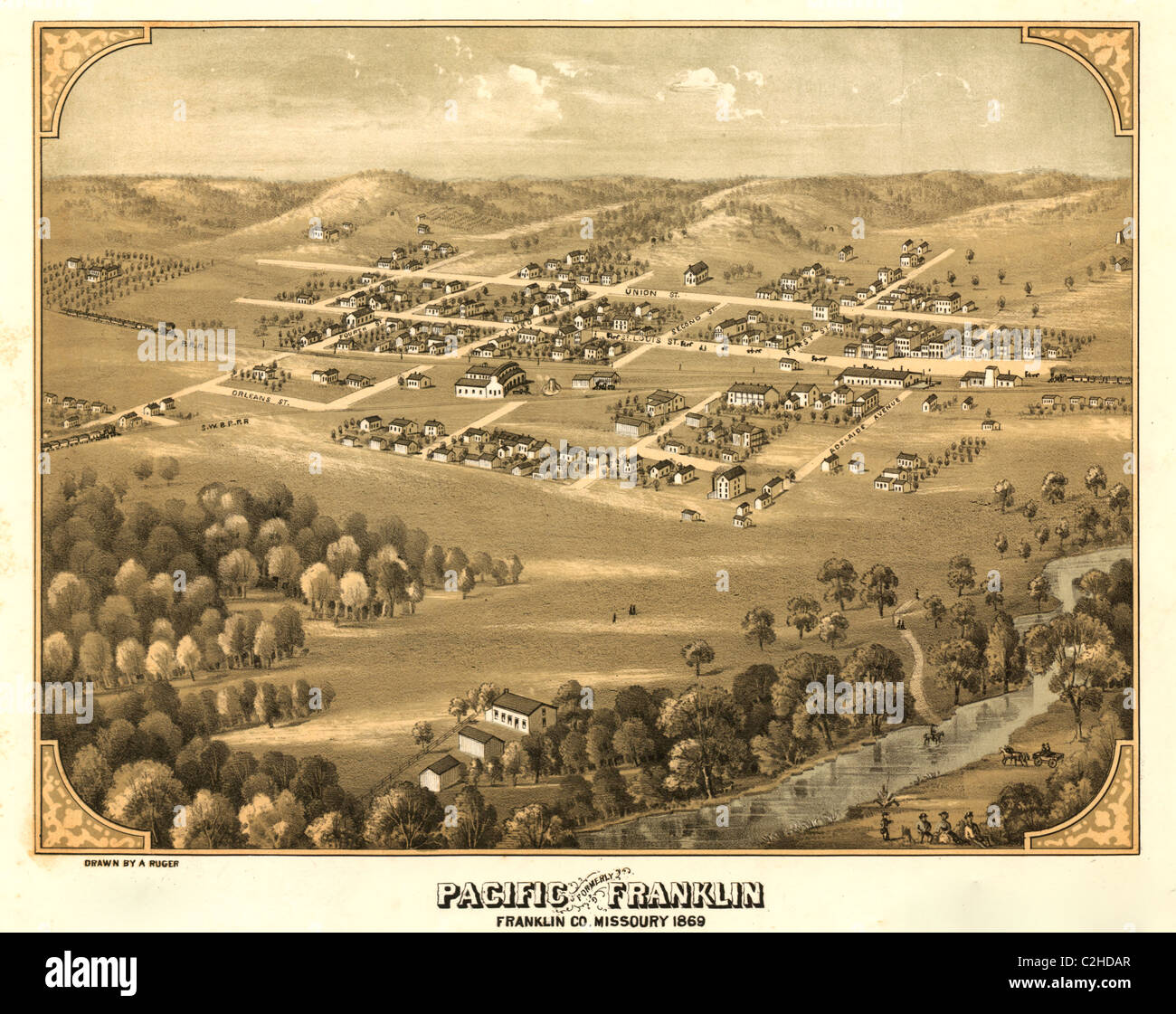 Franklin map hi-res stock photography and images - Alamy