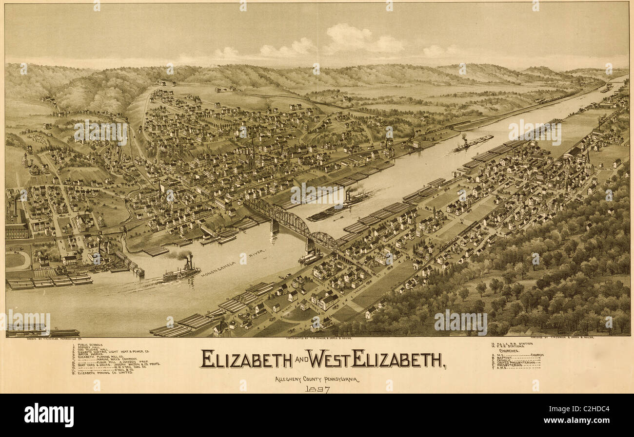 Elizabeth map hi-res stock photography and images - Alamy
