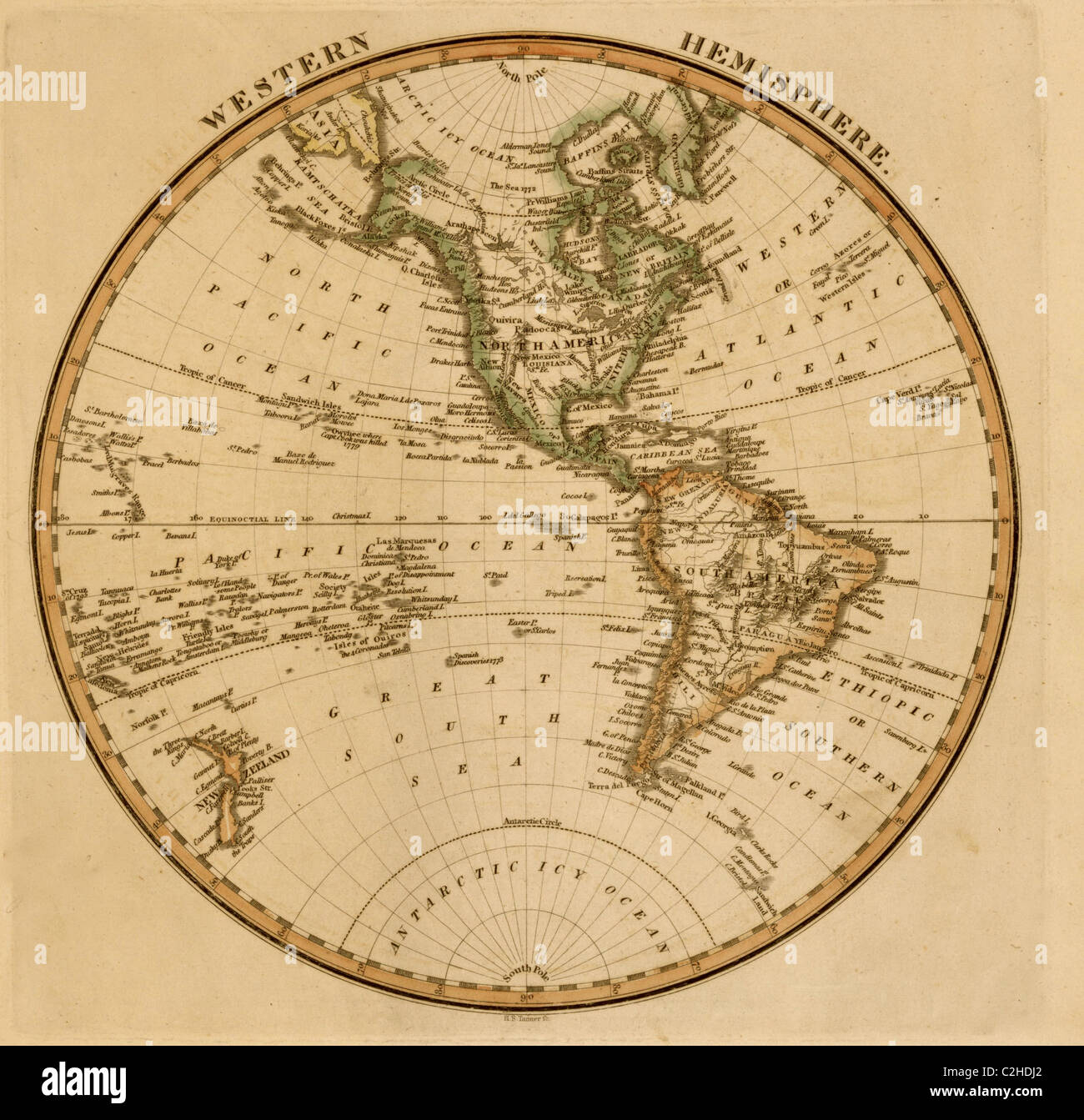 Hemisphere maps hi-res stock photography and images - Alamy