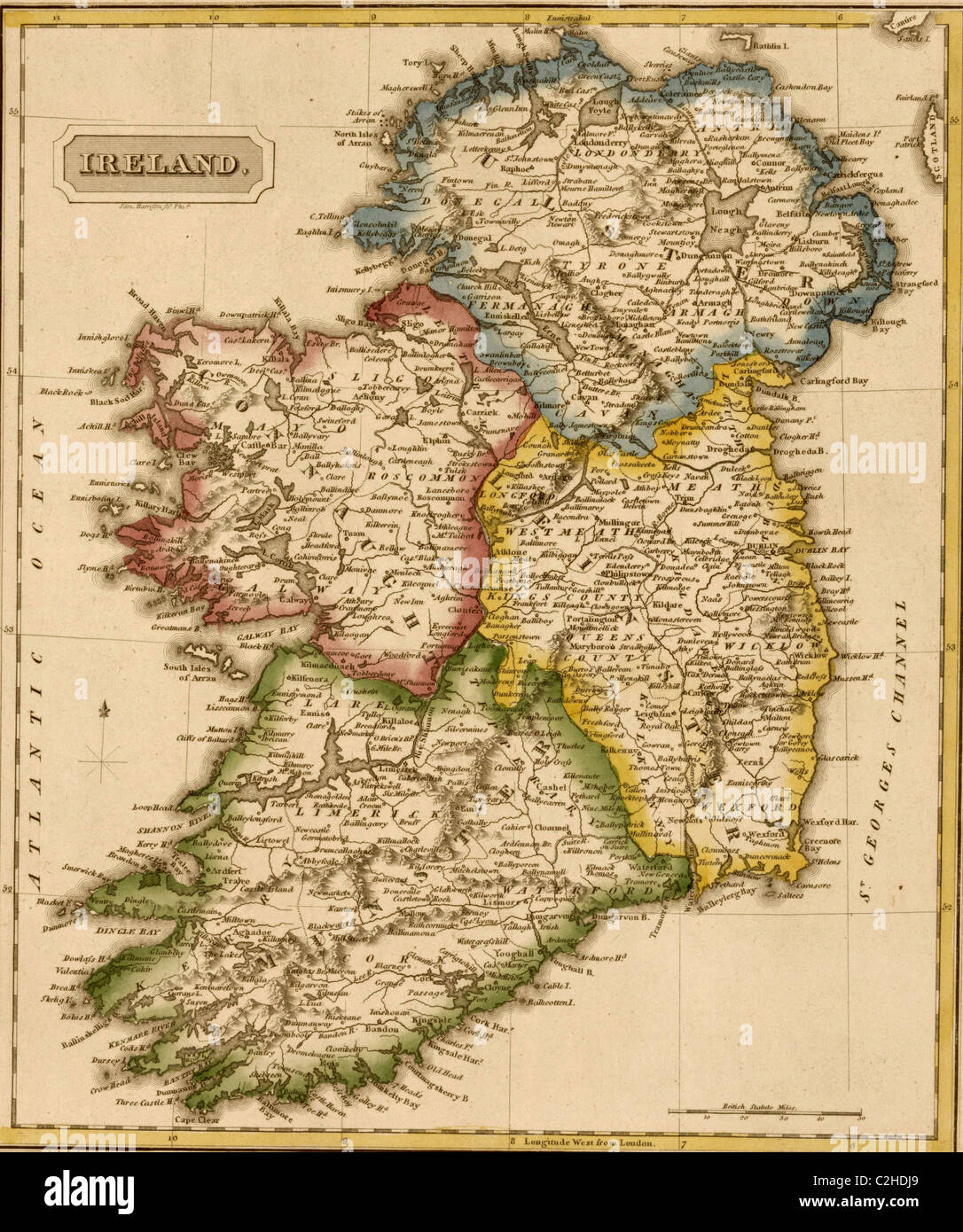 Ireland maps hi-res stock photography and images - Alamy