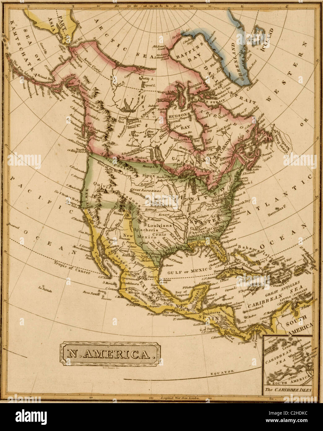 North America - 1817 Stock Photo - Alamy