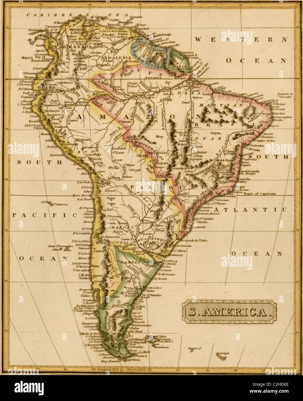 South America - 1817 Stock Photo - Alamy