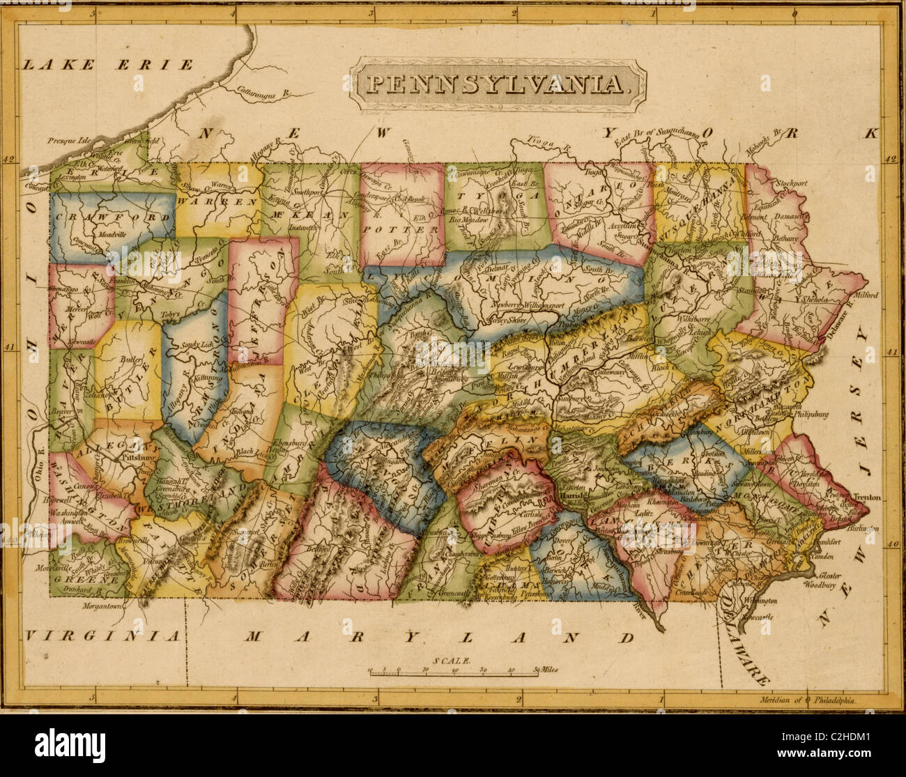 Pennsylvania - 1817 Stock Photo - Alamy