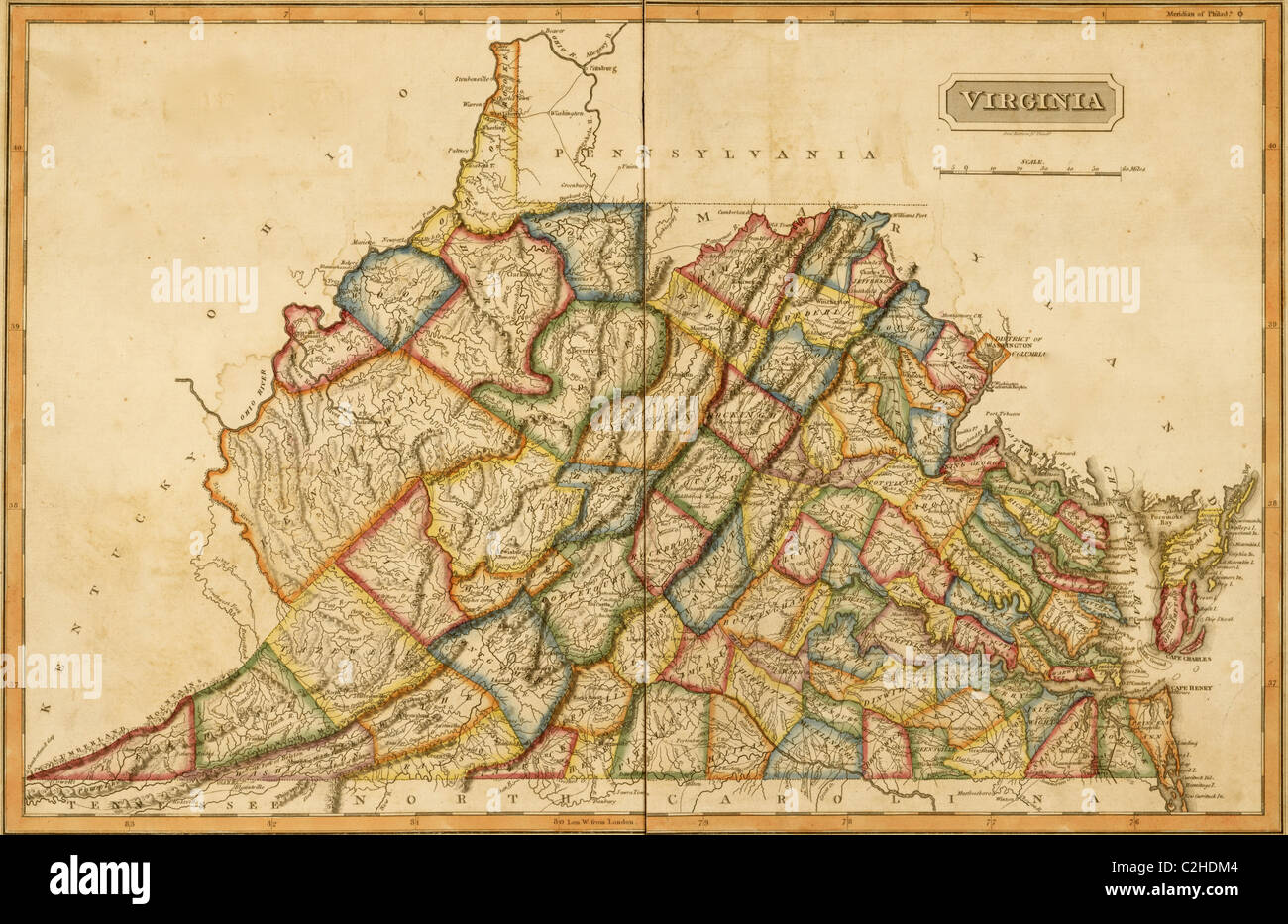 Virginia - 1817 Stock Photo - Alamy