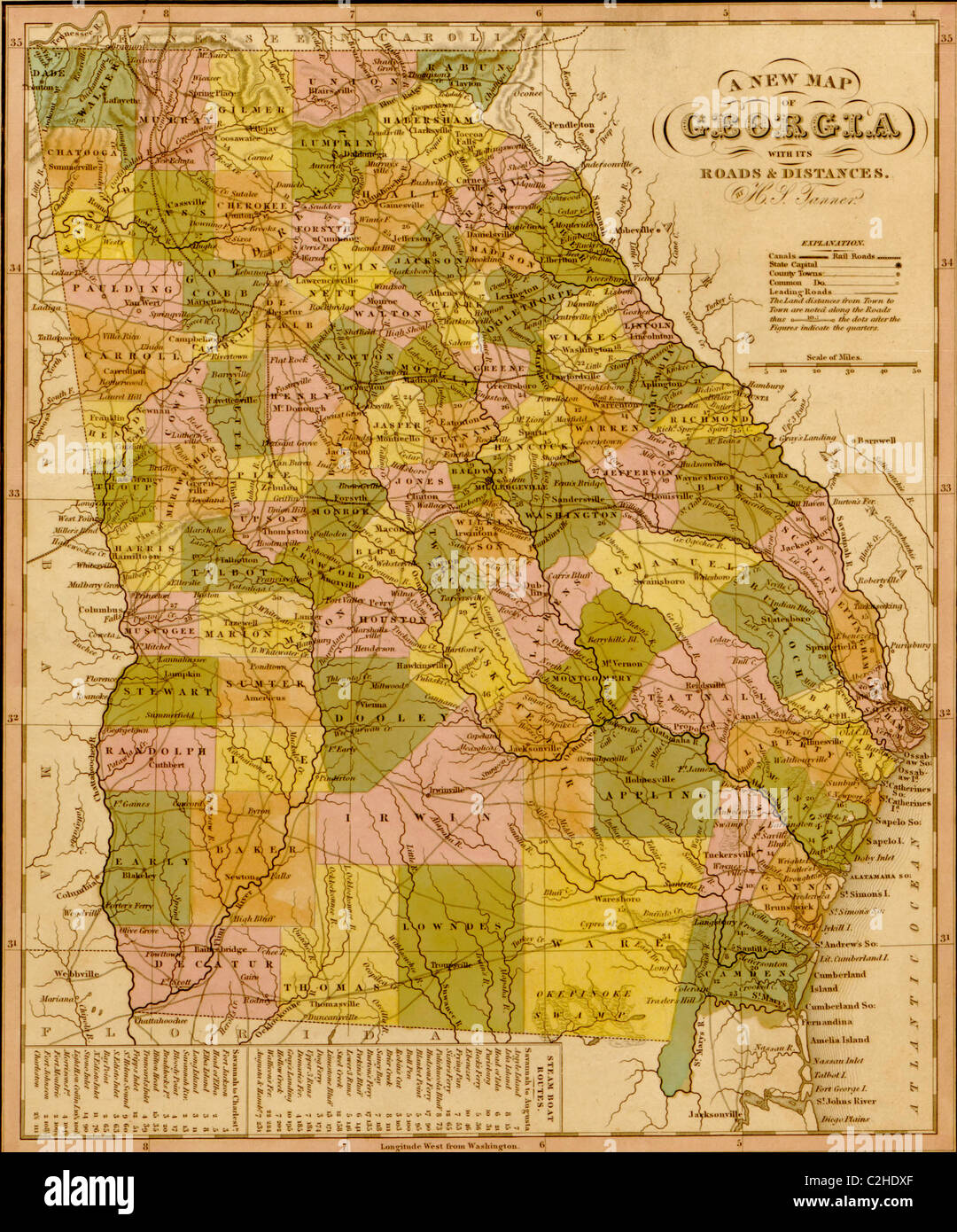 Georgia - 1844 Stock Photo - Alamy