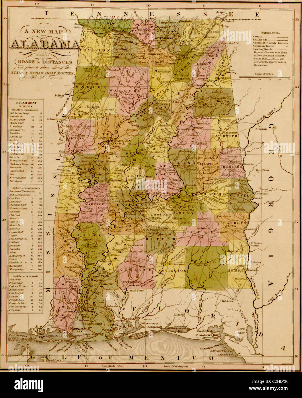 Alabama - 1844 Stock Photo - Alamy