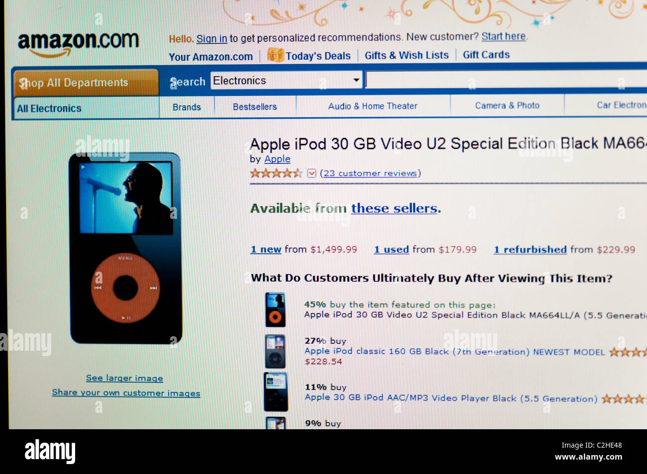 Amazon website screenshot Stock Photo - Alamy
