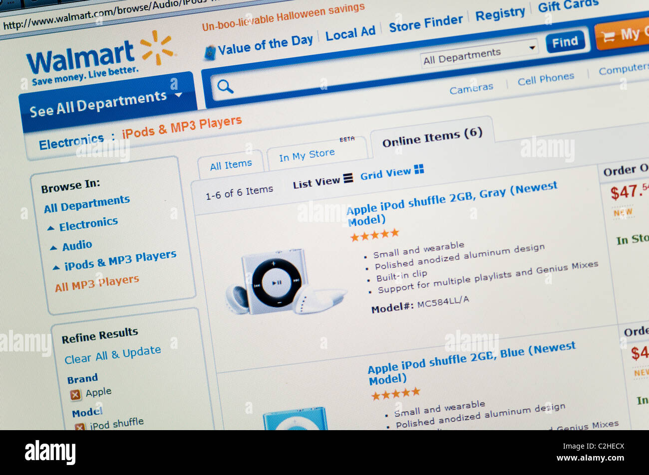 Walmart website screenshot Stock Photo - Alamy