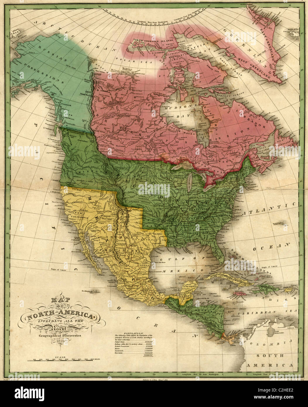 North america maps hi-res stock photography and images - Alamy