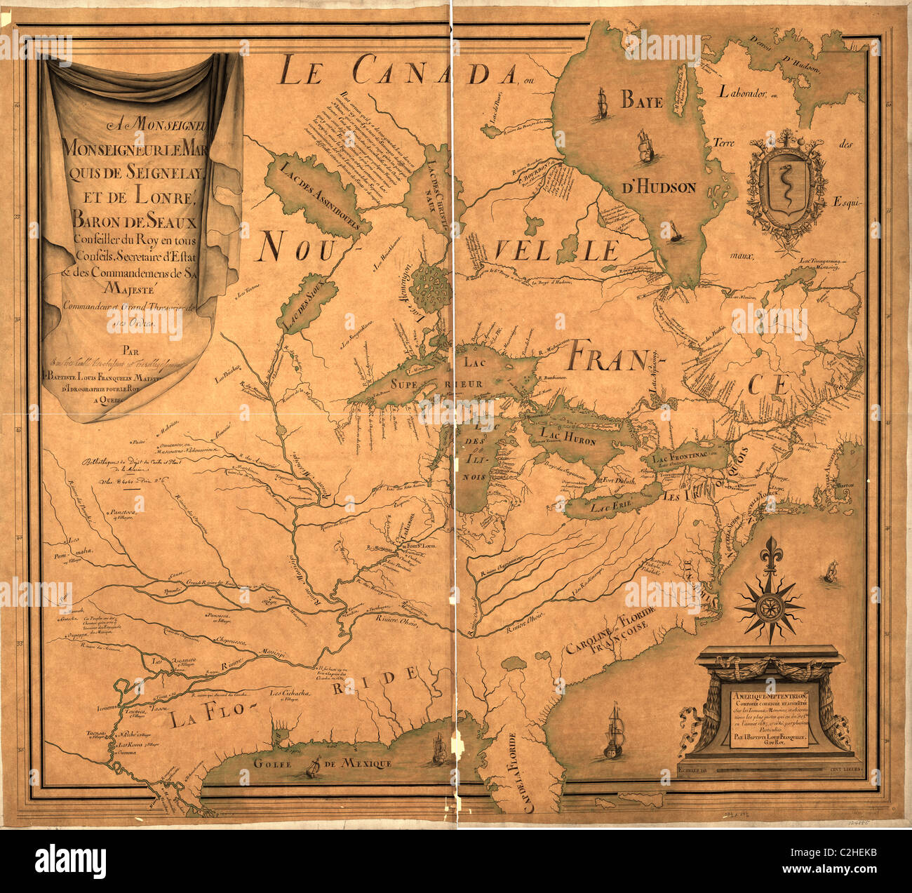 Canada & New France - 1685 Stock Photo - Alamy