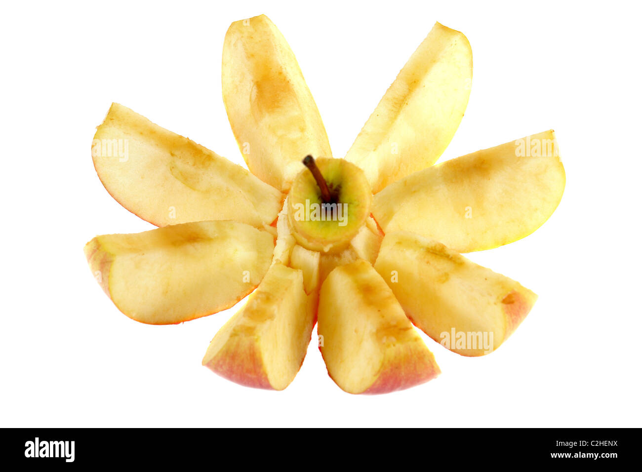 cut apple isolated on white background Stock Photo - Alamy