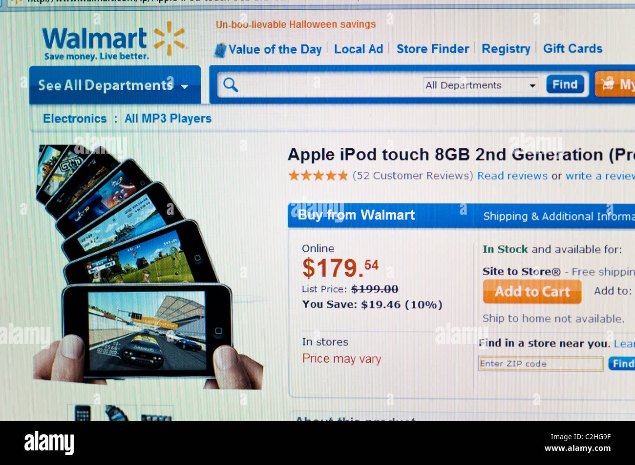 Walmart website screenshot Stock Photo - Alamy
