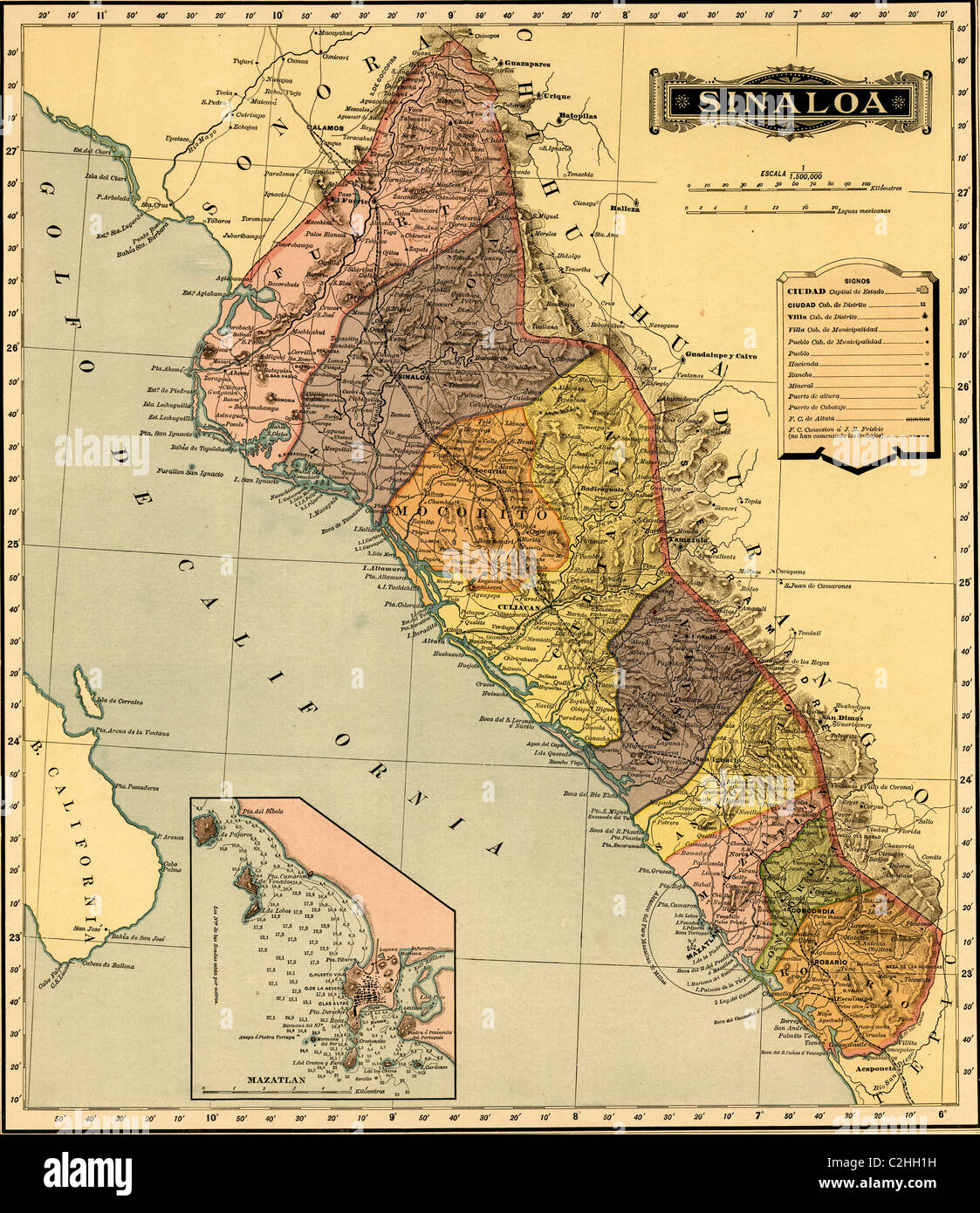 Sinaloa - 1844 Stock Photo - Alamy