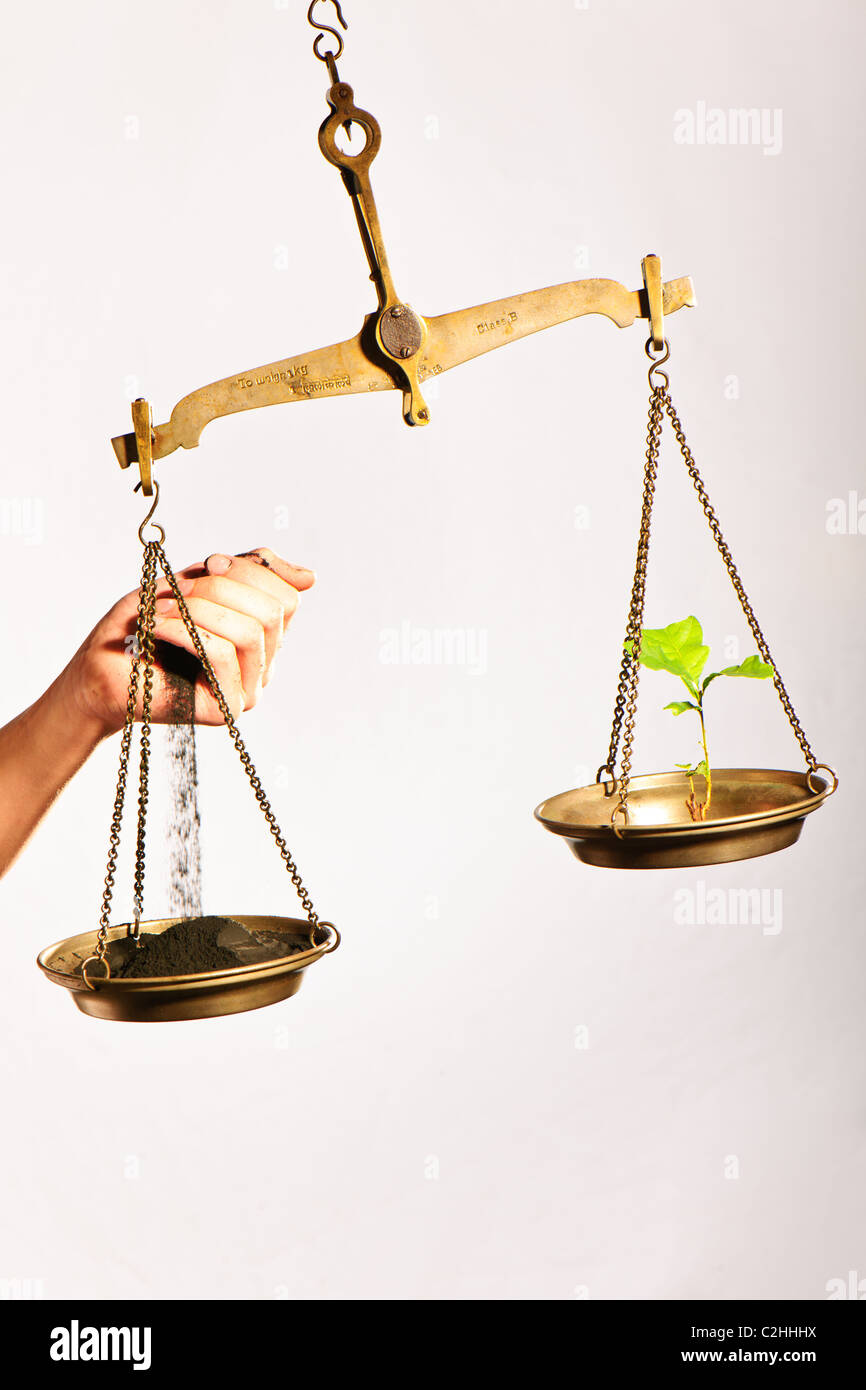 Balancing carbon emissions Stock Photo - Alamy
