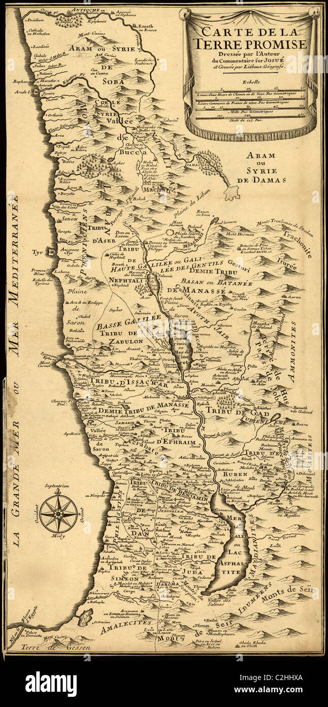 Map of the Promised Land Stock Photo - Alamy