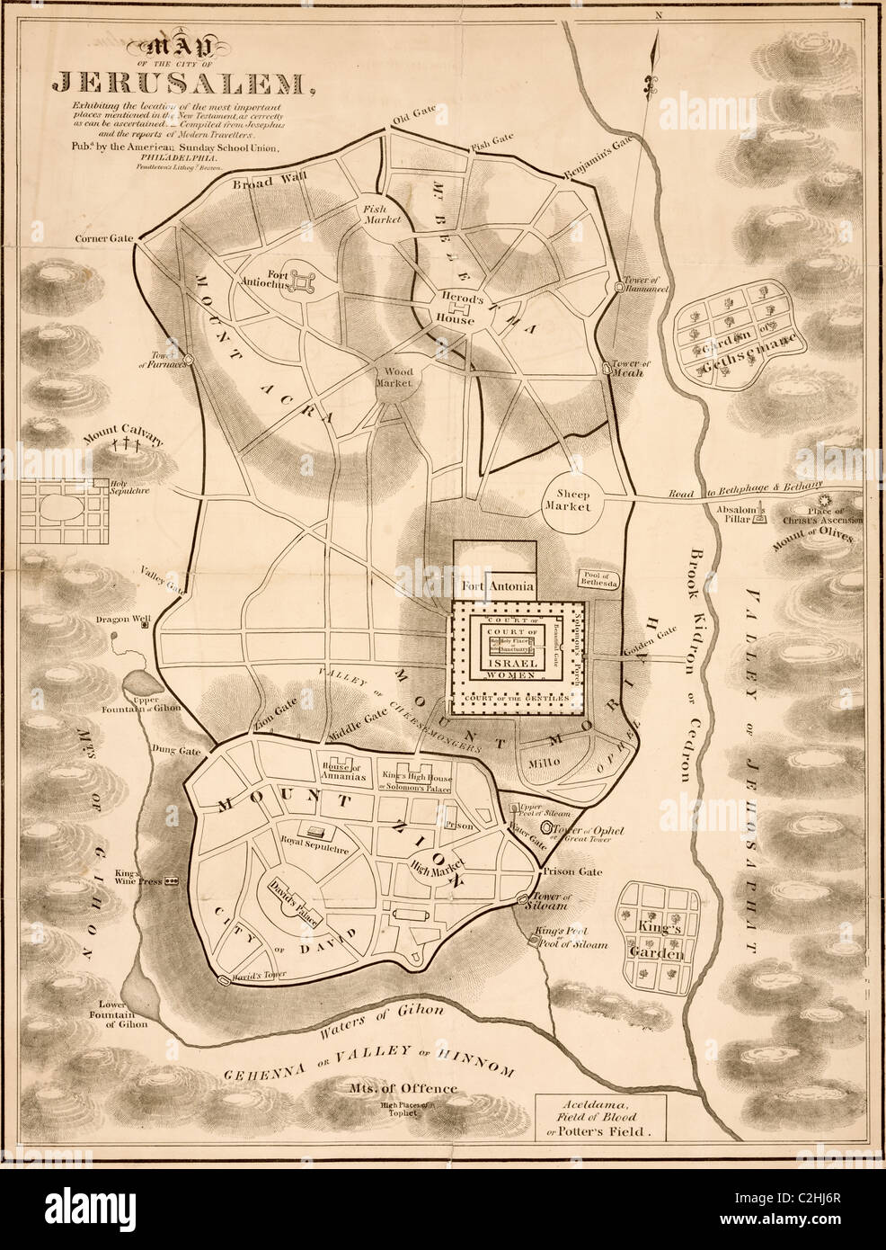 Jerusalem maps hi-res stock photography and images - Alamy